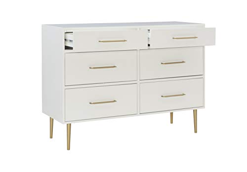 Linon Lennon White Six Drawer Dresser