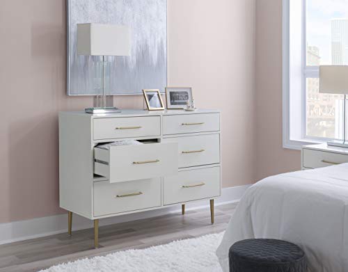 Linon Lennon White Six Drawer Dresser