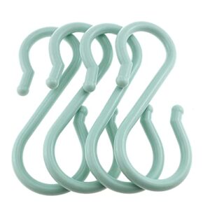 e-outstanding 4pcs plastic s shaped double head hanger hook bathroom nail hooks wardrobe clothes s hooks, blue m size 12cm