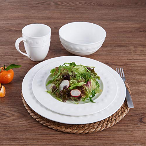 Mikasa Eden Chip Resistant 16-Piece Dinnerware Set, Service For 4, White