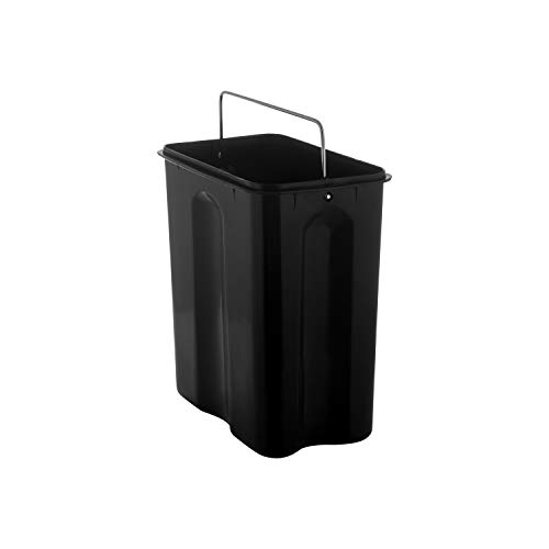 Simplify Slim Rectangular 5 Liter Pedal Trash Bin with Soft Close Lid | DIMESNIONS: 11" x 5.5" x 11.4"| Prevents Odors | Great Bathroom | Office | Dorm| Bathroom Accessories | Black