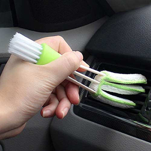 QiancArolBD Mini Duster for Car Air Vent, Automotive Air Conditioner Cleaner and Brush, Dust Collector Cleaning Cloth Tool for Keyboard Window Leaves Blinds Shutter Glasses Fan,Multicolor