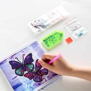 Alloyseed 5D Diamond Painting Folding Storage Cube Box, Foldable Storage Basket Bin Embroidery Cross Stitch Picture Arts Craft for Home Closet Cabinet Bedroom Toys Sundries Organizer 6.7X6.7X6.7