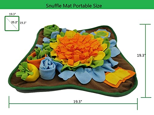 Alibuy Dogs Snuffle Mat Pet Feeding Mats Puppy Sniffing Pad,Cat Doggies Interactive Puzzle Toys for Multiple Breeds Encourages Natural Foraging Skills,Training and Stress Release (Orange)