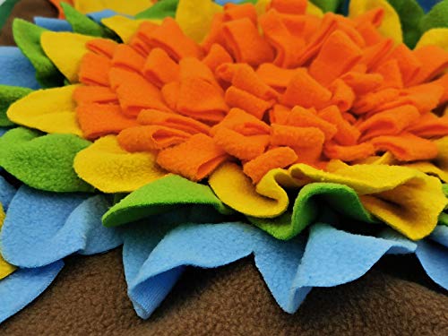 Alibuy Dogs Snuffle Mat Pet Feeding Mats Puppy Sniffing Pad,Cat Doggies Interactive Puzzle Toys for Multiple Breeds Encourages Natural Foraging Skills,Training and Stress Release (Orange)