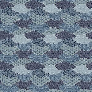 pbs fabrics moon rabbit, navy, quilter's cotton by the yard