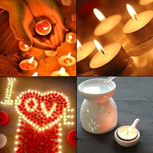 WFPLUS 100 Pcs Aluminum Tea Lights Cups, Empty Case Candle Wax Containers, Metal Tea Light Tins with 100 Pcs Candle Wicks Packaged in Carton Box, Candle Mold for DIY Candles Making Supplies