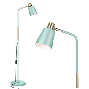 niosta floor lamp, industrial floor lamp height adjustable 360° rotation lampshade modern standing lamp, floor lamps for living room, office, bedroom reading, work etc(green)