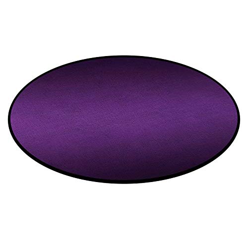 Purple Round Area Rug Ombre Coffee Table Mats for Study Bedroom Office Meeting Living Room Diameter 3 ft