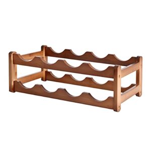 maydear multi-tier bamboo wine rack, wine racks countertop, freestanding display stand shelves-2 tier