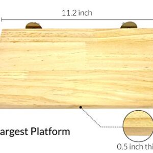 PlayCraftz Rectangle Wood Activity Platform and Hammock for Cage Shelves & Wood Perch Ledges for Small Animals Cages and Pets Like Hamsters, Mice, Chinchilla, Guinea Pigs, Birds, Rats.