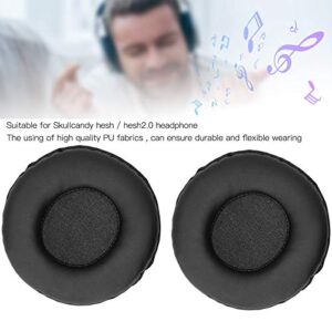 Headphone Ear Pads, Replacement Cotton Cushion Sponge Headset Earpads Earmuffs Foam Earbuds Cover for Skullcandy HESH/HESH 2.0(Black)