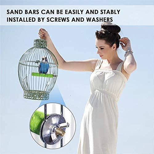 Bird Rope for Parrots,2 PCS Bird Perch Stand,Bungee Bird Toys Bird Cage Accessories for Bird Swinging, Climbing,Standing(3PCS)