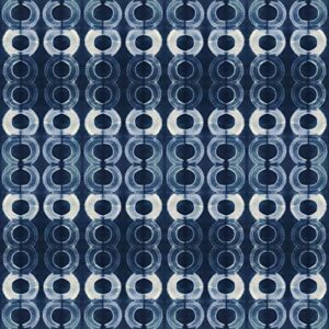 pbs fabrics shibori dye indigo quilter's cotton by the yard, doily dots