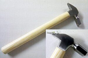 equinez tools farrier's hammer wooden handle nail removal durable construction