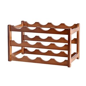 maydear multi-tier bamboo wine rack, wine racks countertop, freestanding display stand shelves-3 tier