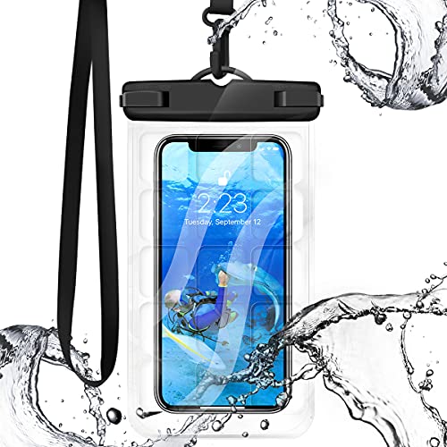 2021 Upgrade Universal Waterproof Phone Case, Pressure Grid Design, More sensitive IPX8 Waterproof Phone Bag, Compatible with iPhone 12 Pro 11 Pro Max XS Max XR X 8 7 Samsung Galaxy up to 7 Inches