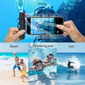 2021 Upgrade Universal Waterproof Phone Case, Pressure Grid Design, More sensitive IPX8 Waterproof Phone Bag, Compatible with iPhone 12 Pro 11 Pro Max XS Max XR X 8 7 Samsung Galaxy up to 7 Inches