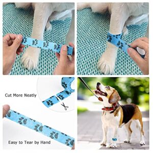 xiweeui Self Adhesive Bandage Wrap, 6 Pcs Vet Wrap Cohesive Bandages for Dogs Horses Pet Animals for Wrist Healing Ankle Sprain and Swelling