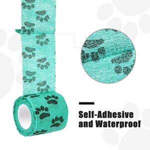 xiweeui Self Adhesive Bandage Wrap, 6 Pcs Vet Wrap Cohesive Bandages for Dogs Horses Pet Animals for Wrist Healing Ankle Sprain and Swelling