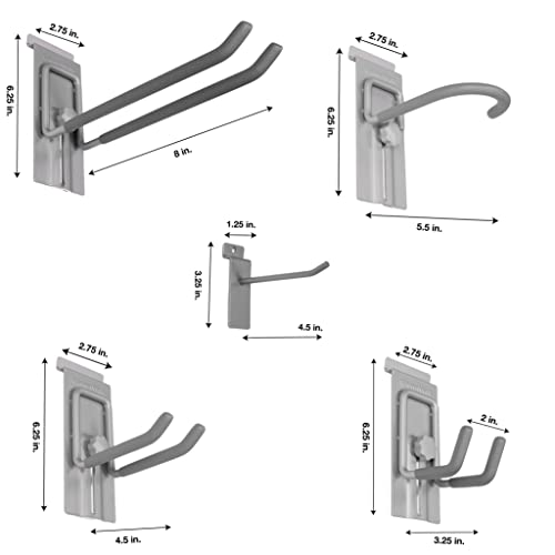 Crownwall 6" Starter Bundle (4x4 ft) with 10-Piece Locking Hook Kit (Graphite)