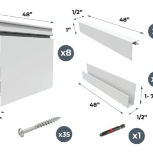 Crownwall 6" Starter Bundle (4x4 ft) with 10-Piece Locking Hook Kit (Graphite)