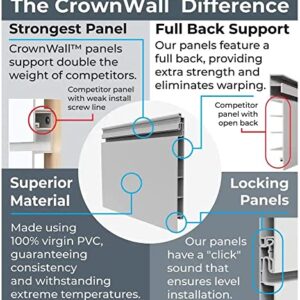 Crownwall 6" Starter Bundle (4x4 ft) with 10-Piece Locking Hook Kit (Graphite)