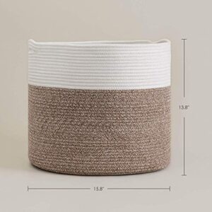 INDRESSME Large Linen Basket (Set of 2)-Large Blanket Basket