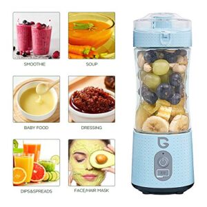 GREENNOVO Portable Blender, Smoothie Blenders, Personal Size Blender USB Rechargeable Smoothies and Shakes Juicer Cup, 4000mAh Battery Strong Power