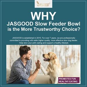 JASGOOD Slow Feeder Dogs Bowl for Large Dogs,Anti-Gulping Pet Slower Food Feeding Bowls Stop Bloat,Preventing Choking Healthy Design Dogs Bowl