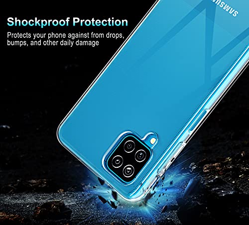 Samsung A12 Case, Galaxy A12 Case, ykooe Clear Case for Samsung Galaxy A12 6.5" Soft Slim TPU Phone Protective Cover