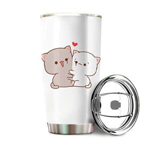 cute cats- peach and goma stainless steel tumbler 20oz & 30oz travel mug