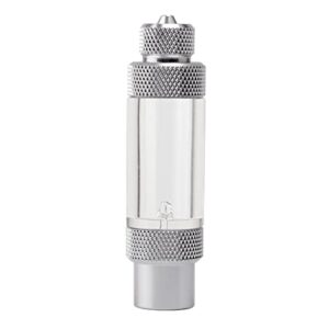 Clscea CO2 Bubble Counter with Check Valve for CO2 Generator Regulator Planted Aquarium Aluminum Alloy Silver