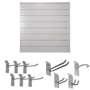 crownwall 6" starter bundle (4x4 ft) with 10-piece locking hook kit (dove grey)