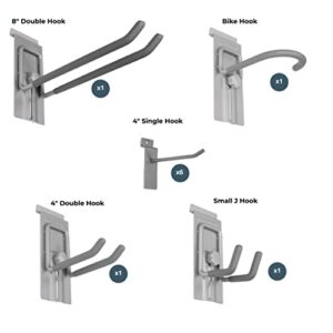 Crownwall 6" Starter Bundle (4x4 ft) with 10-Piece Locking Hook Kit (Dove Grey)