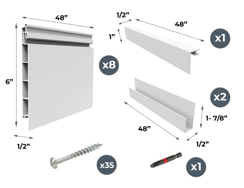 Crownwall 6" Starter Bundle (4x4 ft) with 10-Piece Locking Hook Kit (Dove Grey)