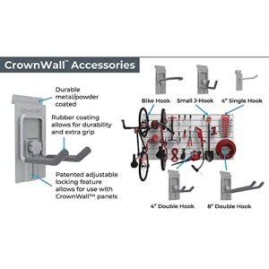 Crownwall 6" Starter Bundle (4x4 ft) with 10-Piece Locking Hook Kit (Dove Grey)