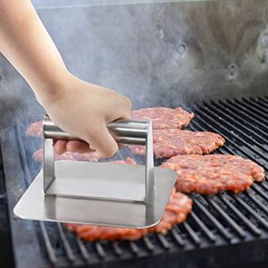 AOKLANT Stainless Steel Hamburger Press, Grill Press. Suitable for Grills, bakeware and Pans. No Rust, Easy to Clean