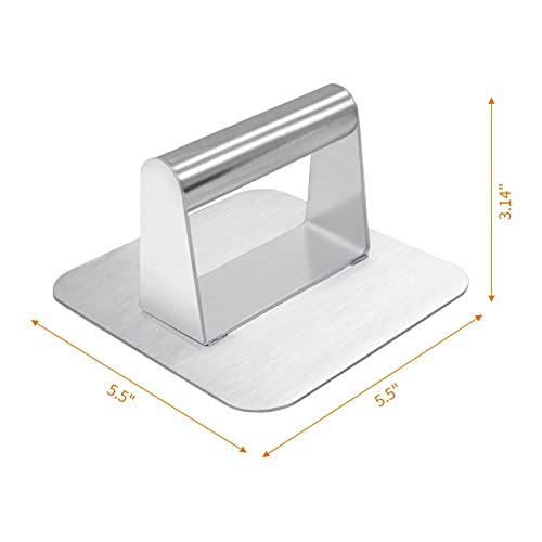 AOKLANT Stainless Steel Hamburger Press, Grill Press. Suitable for Grills, bakeware and Pans. No Rust, Easy to Clean