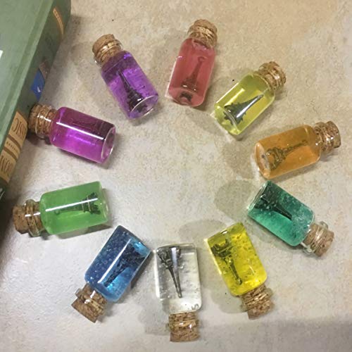 Kingrol 100 Pack 20ml Cork Stoppers Glass Bottles, Wishing Bottles, Mini Storage Bottle for Arts, Crafts, Decoration, Party Favors