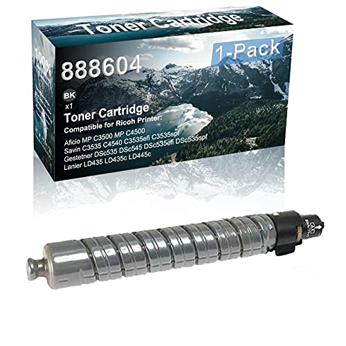 1 Pack (Black) Compatible Toner Cartridge Replacement for Ricoh 888604 Printer Cartridge use for Ricoh Savin C3535 C4540 C3535efi C3535spf Printer (High Capacity)