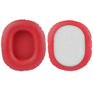 Geekria QuickFit Protein Leather Replacement Ear Pads for Edifier W800BT (FCC ID:Z9G-EDF41), K815, W808BT Headphones Earpads, Headset Ear Cushion Repair Parts (Red)