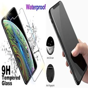 HHUAN Case for Cubot King Kong 5 Pro (6.09 Inch) with Tempered Glass Screen Protector, Clear Soft Silicone Protective Cover Bumper Shockproof Phone Case for Cubot King Kong 5 Pro - WMA8