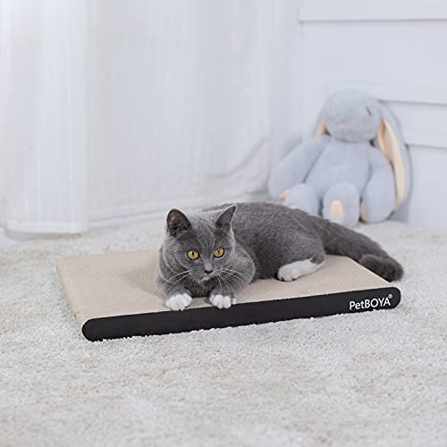 PetBOYA Cat Scratch Pad, 1 PCS Cat Scratching Pad Textured Surface is Durable and Recyclable, Double Side Cat Scratcher Cardboard