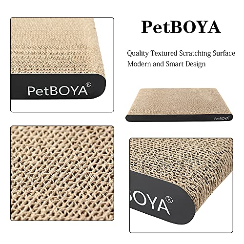 PetBOYA Cat Scratch Pad, 1 PCS Cat Scratching Pad Textured Surface is Durable and Recyclable, Double Side Cat Scratcher Cardboard