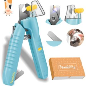 pawsibility - reinvented pet nail clippers for your pal - ultra bright led light for bloodline | razor sharp and durable blade | vets recommended trimming tool for dogs and cats