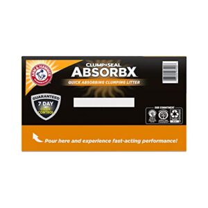 Arm & Hammer Clump & Seal AbsorbX Lightweight Quick Absorbing Scented Multi-Cat Clumping Cat Litter, 18 lb, Small