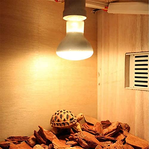 Qixivcom 2-Packs 50W Reptile Heat Lamp Basking Bulb E26/E27 110V UVA Basking Spot Daylight Heat Lamp Glass Heating Lamp Reptile Heater for Bearded Dargon Turtle Aquarium Aquatic Lizard Chicken Coop