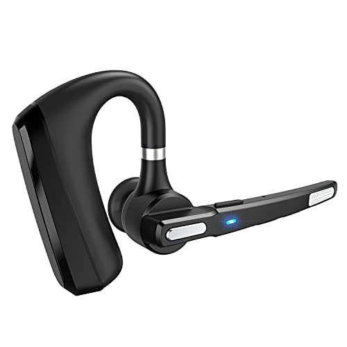 MQQC Bluetooth Headset V5.0, Wireless Bluetooth Earpiece 24Hrs HD Calling,CVC8.0 Dual Mic Noise Cancelling, Hands-Free Bluetooth Earphone for Driving/Business/Office