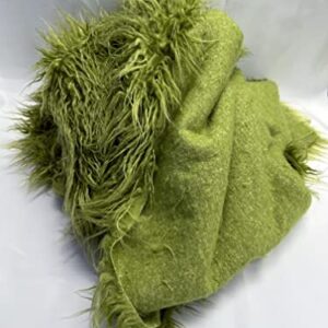 Faux/Fake Fur Mongolian Fabric Sold by The Yard (Olive Prime)